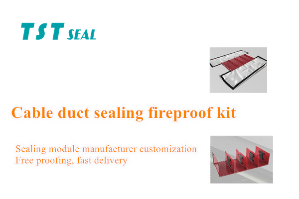 Cable duct fireproof partition sealing kit