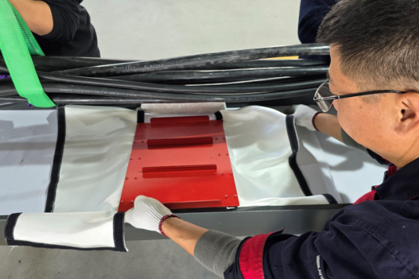 Cable duct fireproof partition sealing kit